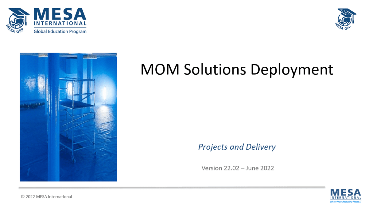 MOM Solutions Deployment - MOM Institute